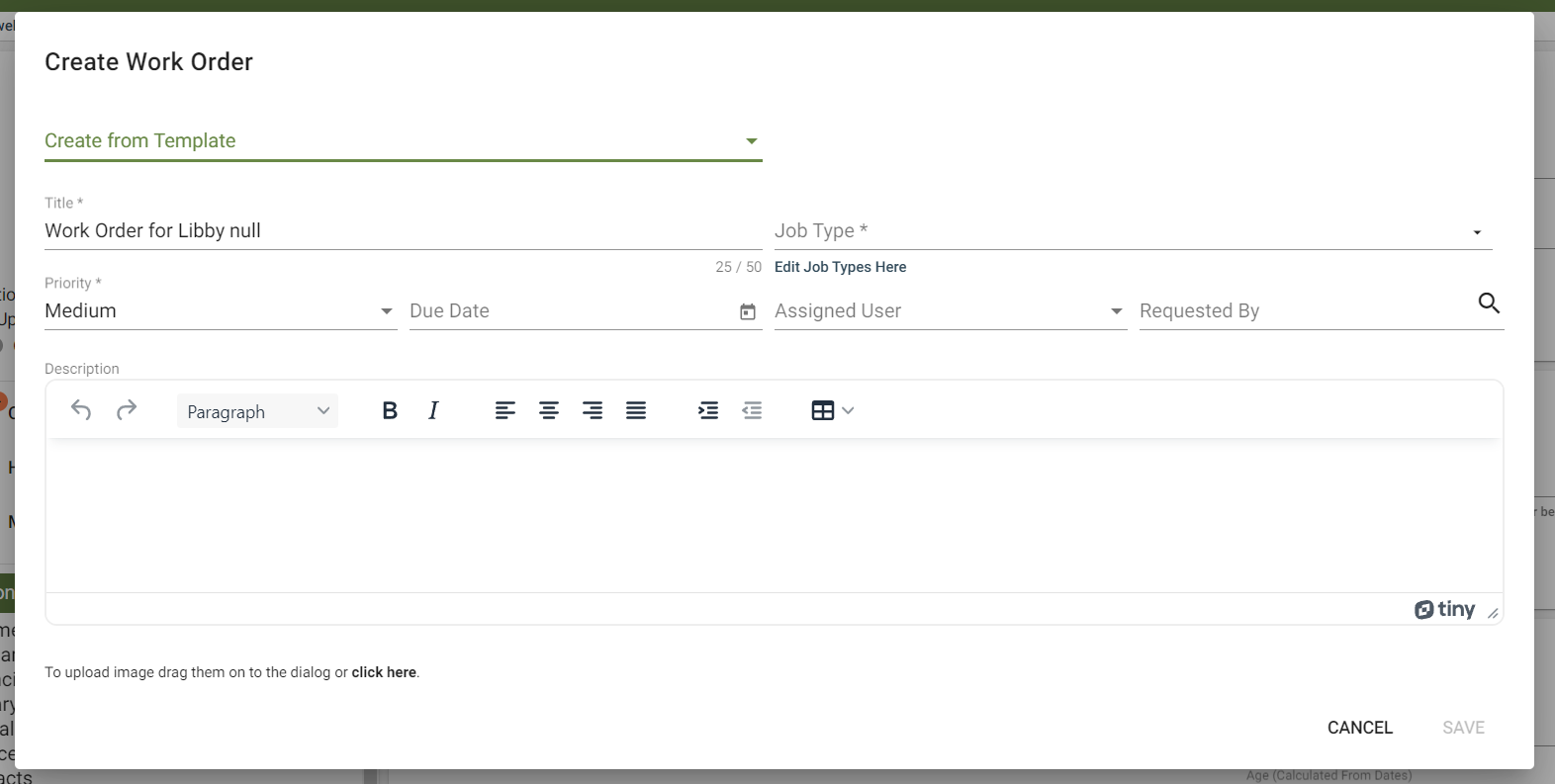 How to Create a Work Order from a Deceased Record